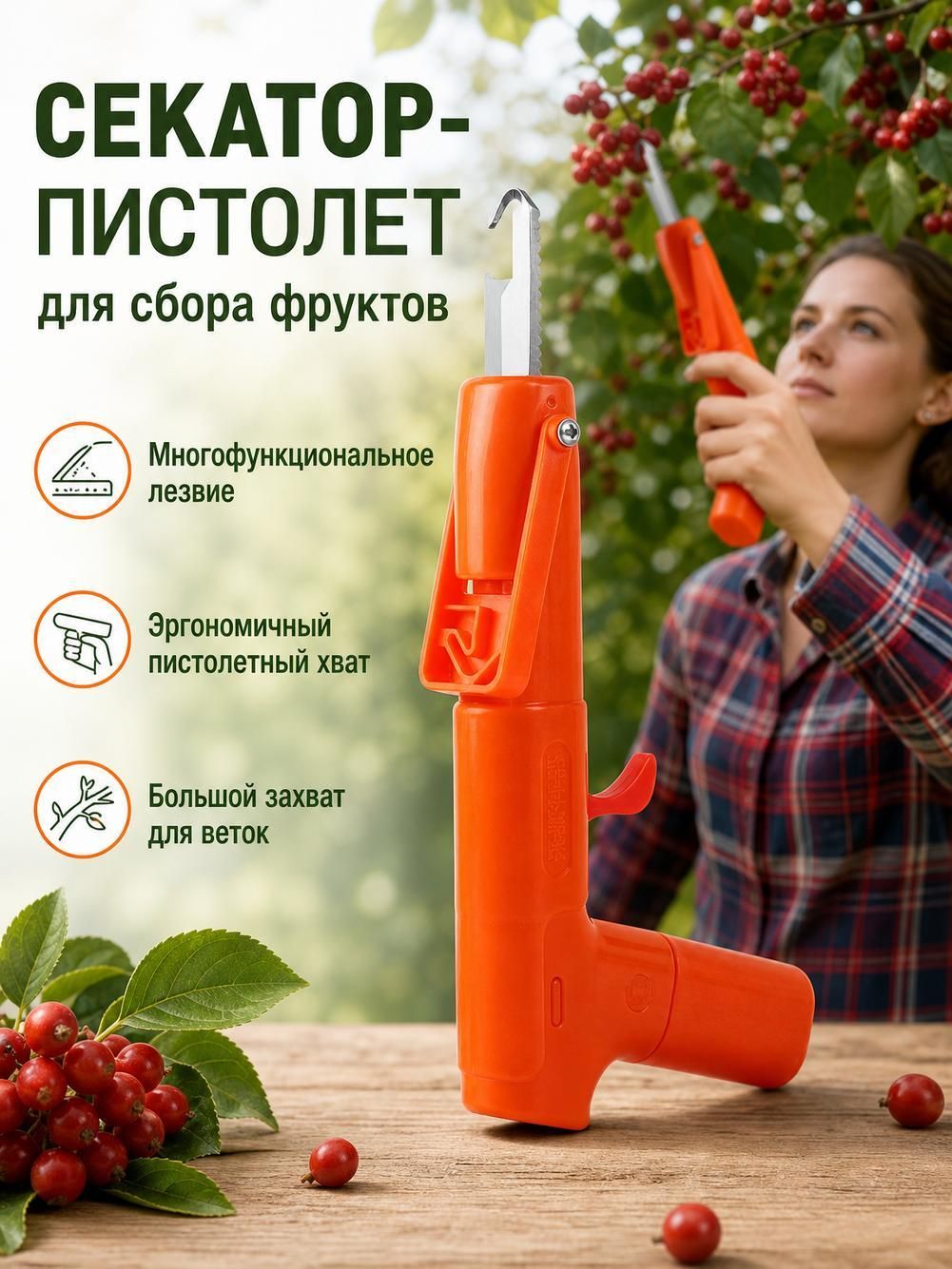 Садовые ножницы для сбора фруктов