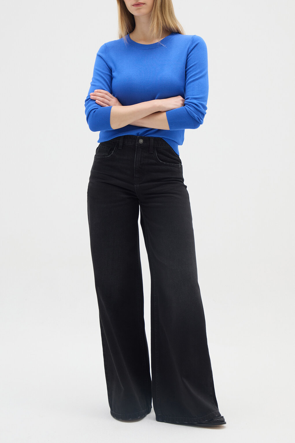Пуловер OVS, размер 42-44, , синий — фото 1