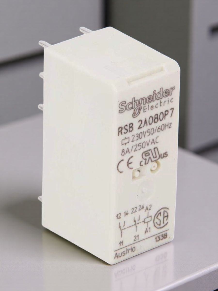 Реле электромеханическое: контакты 2CO 8A AgNi, Uкат. 230V AC