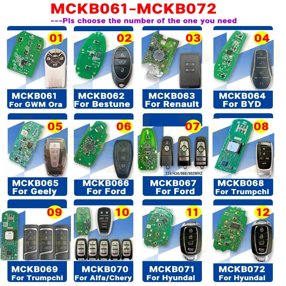 Супер-адаптер NXP Killer MCKB025-MCKB120 для всех ключей-брелоков с чипом NXP 05, MCKB061-MCKB072