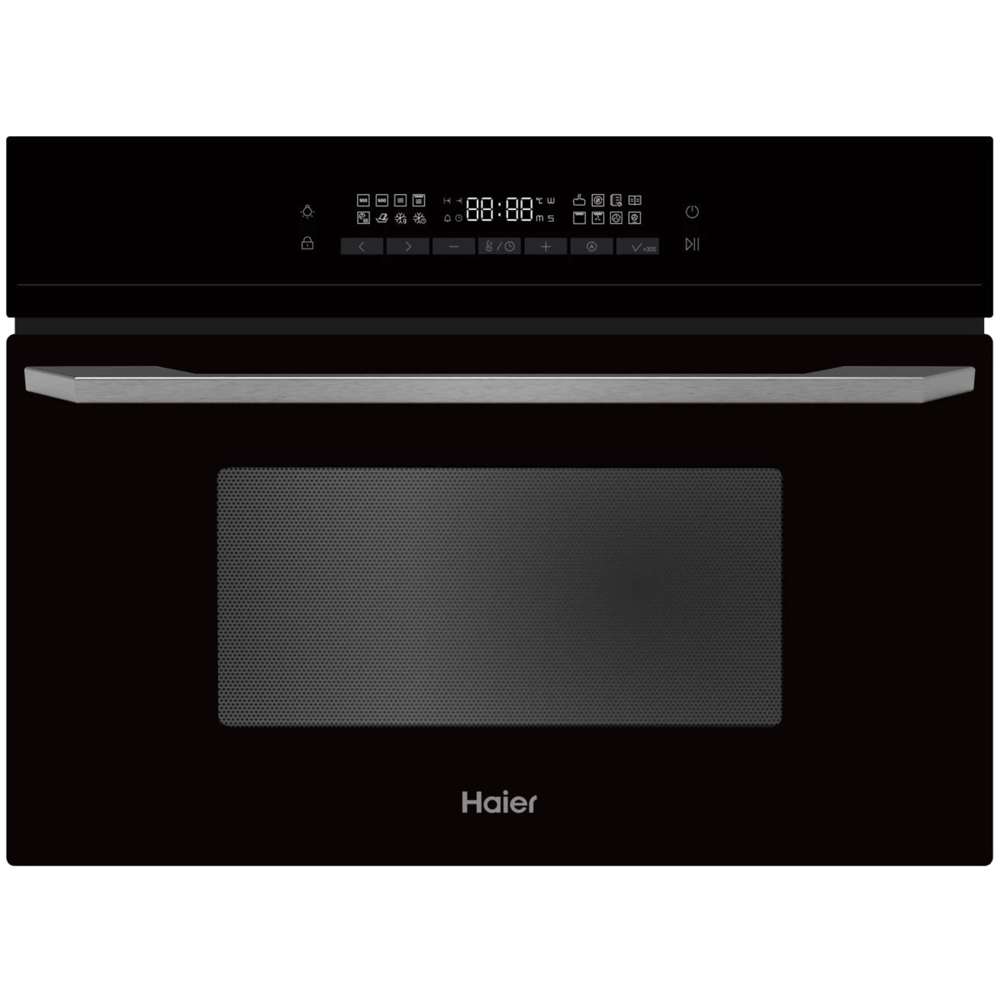 Духовой шкаф электрический с СВЧ Haier HMX-BDC399B, черный