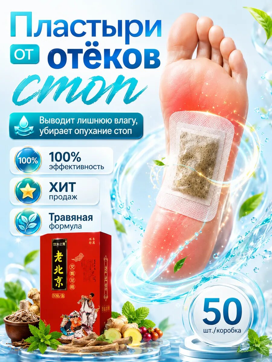 Травяные пластыри от отёков ступней