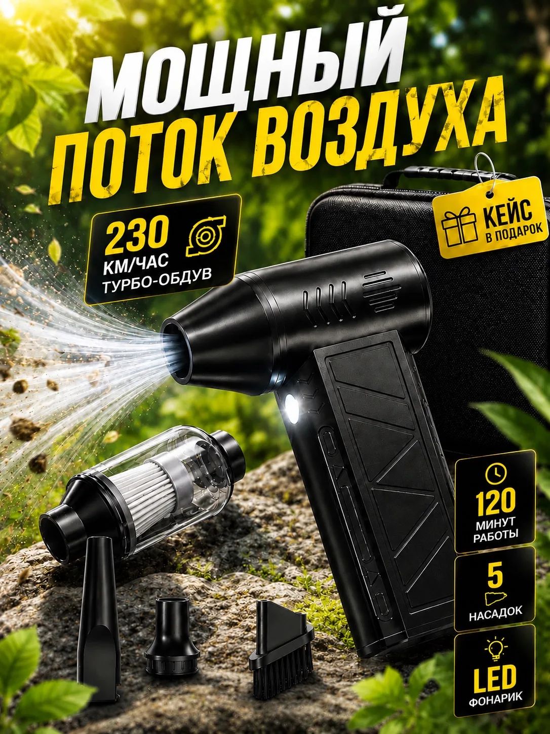 Воздуходувка для компьютера аккумуляторная, ветродуйка аккумуляторная,
