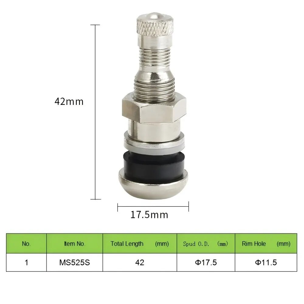 Винт вентиль MS525S, 42 мм, 11.5 мм, 4 шт.