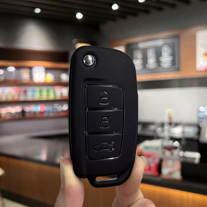 Geely Модель Д Матовый черный Однокомпонентный чехол для ключей автомобиля совместимый с GL, Emgrand GS, Starry L, S1,