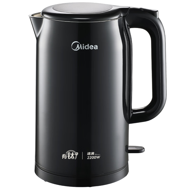 Электрочайник Midea с титановым покрытием 2 л, 2200 Вт, двойная изоляция, анти-ожог Объем：2 л с титановым внутренним