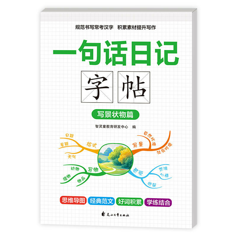 Тетрадь для письменных упражнений по дневникам с одной фразой для 1 класса: Тема описания пейзажа и предметов -