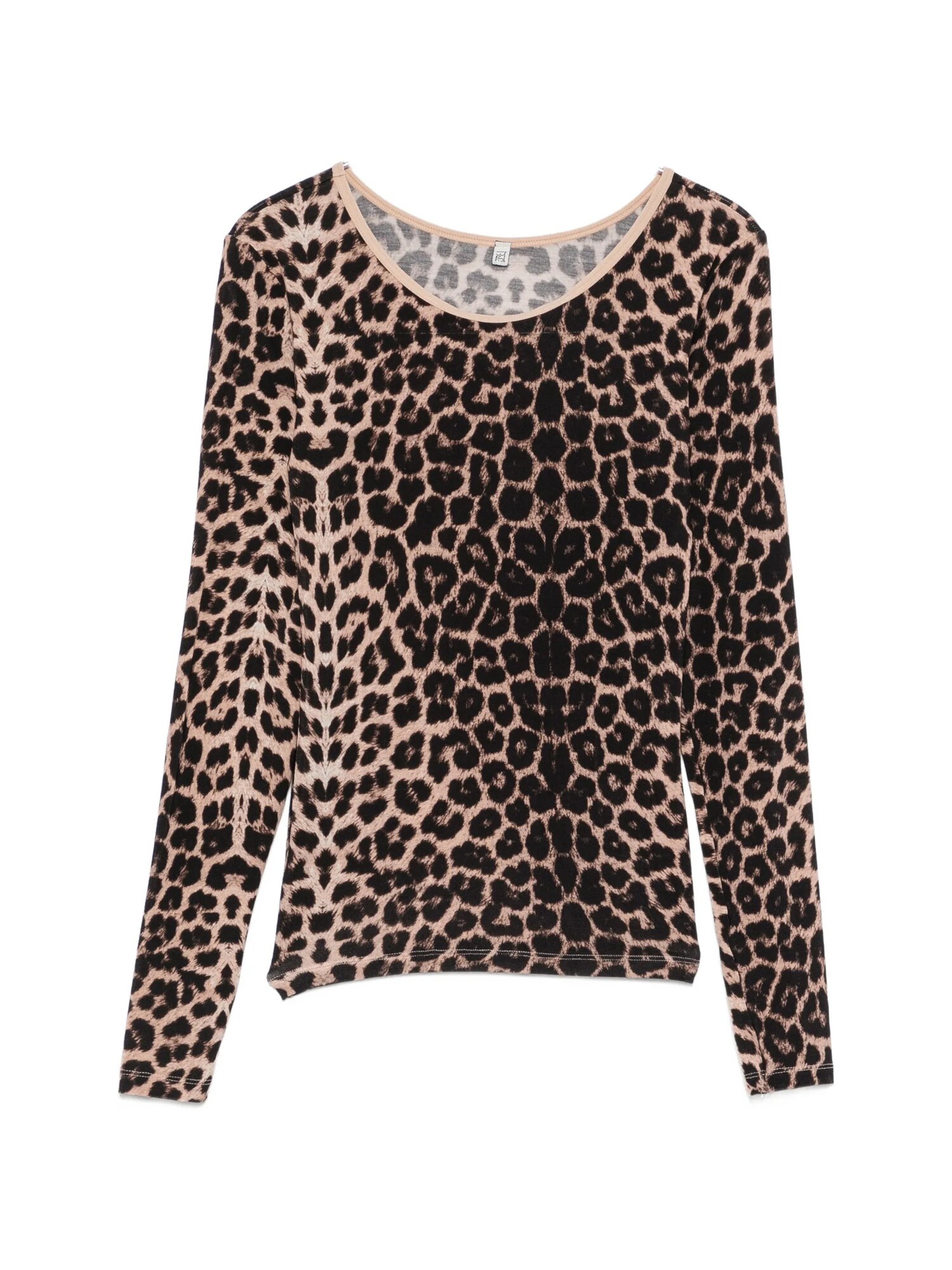 Топ Emily leopard-print long-sleeve top