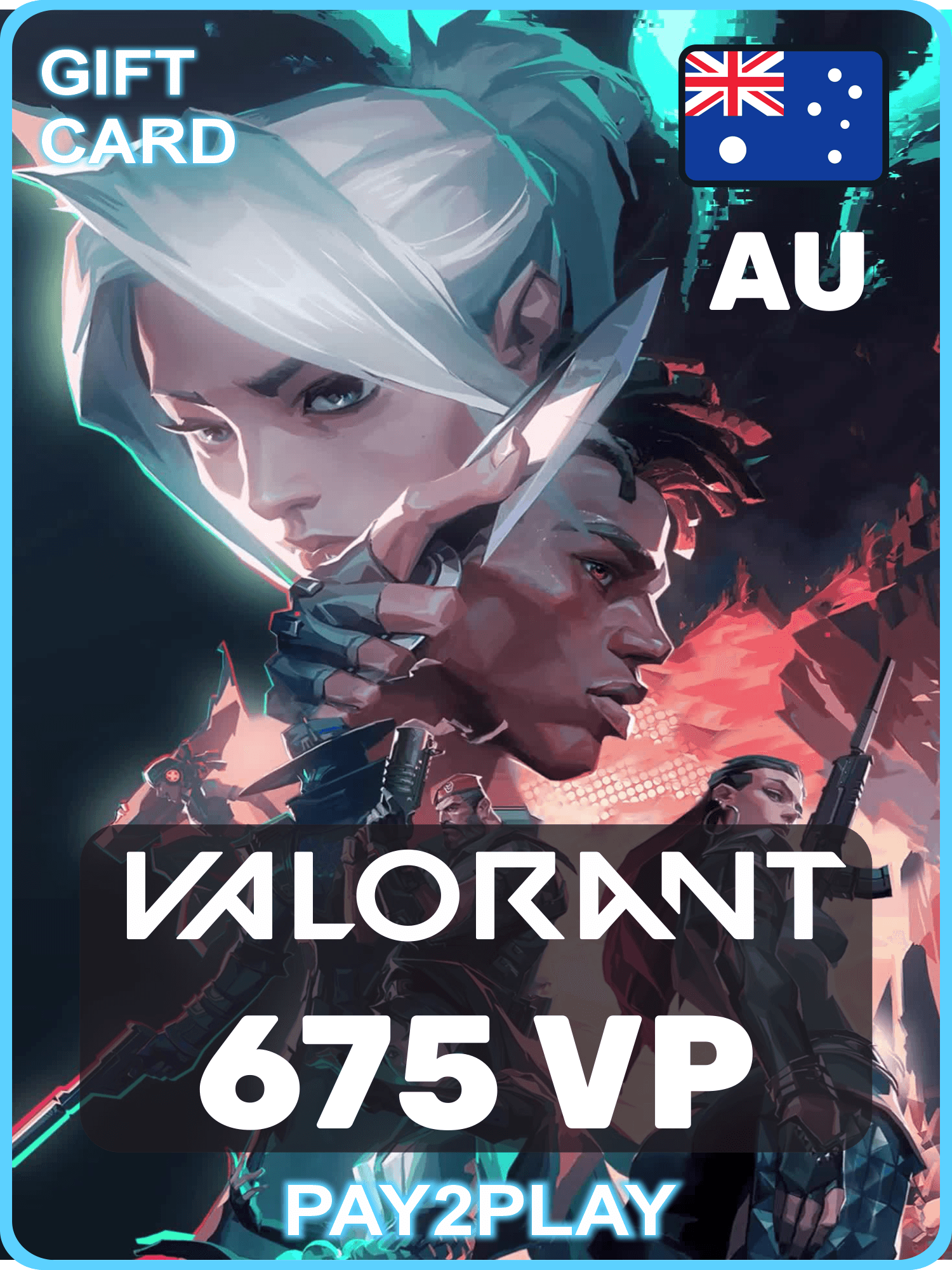 Подарочная карта Valorant 675 VP, Австралия / цифровой код / Valorant Gift Card Australia, 675 VP