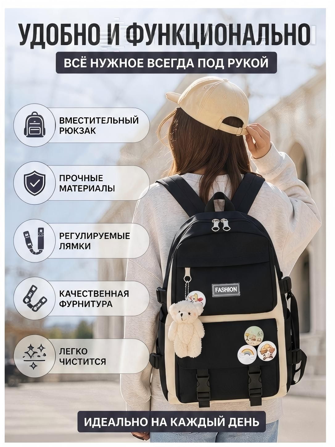 Бусы , белый, — фото 1