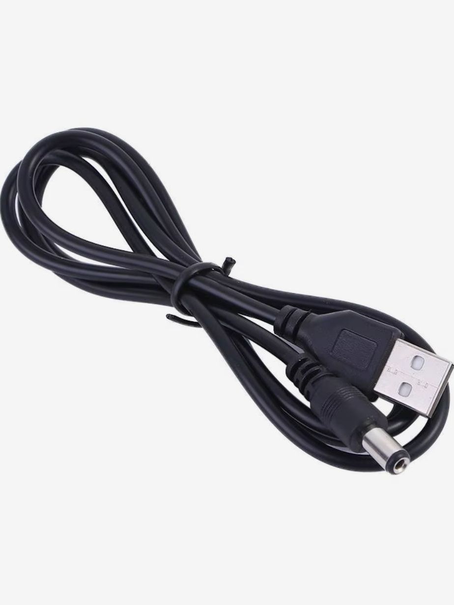 USB кабель питания 5,5*2,1 мм черный 1 м