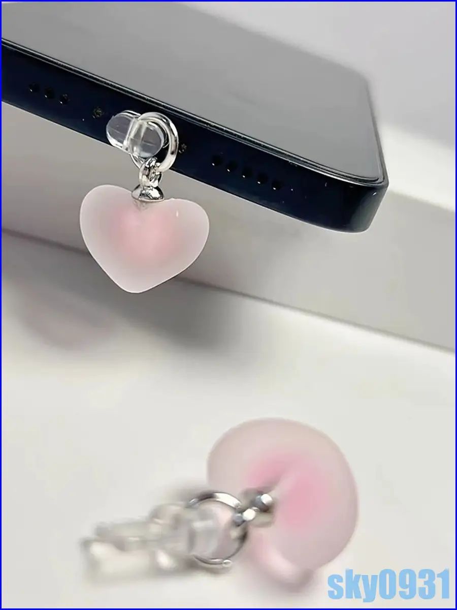 Пылезащитная заглушка для порта USB типа C, розовая, из эпоксидной смолы, компактная защита от пыли и влаги