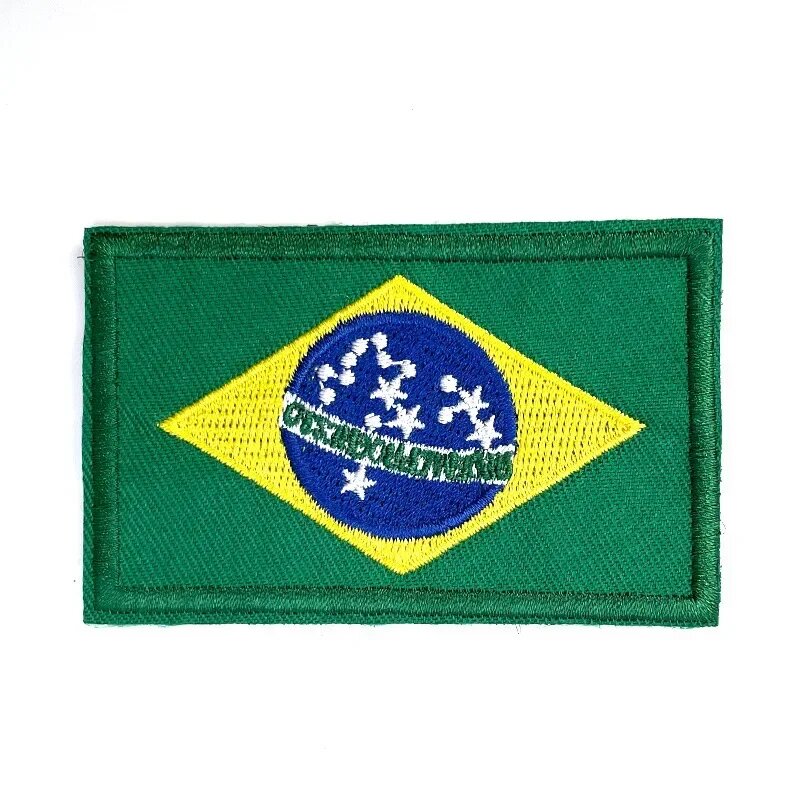 Нашивки с вышивкой флагов стран 8*5 см Brazil