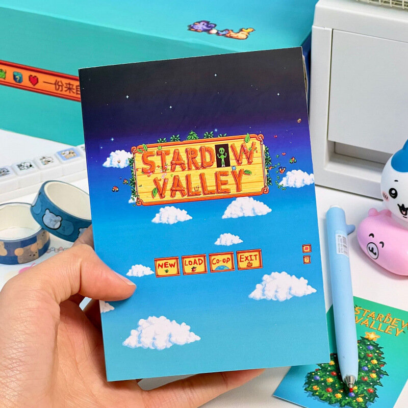 Пиксель-арт стикер-книга Stardew Valley с 30 страницами на книгу, идеально подходит для декора дневников и ручной