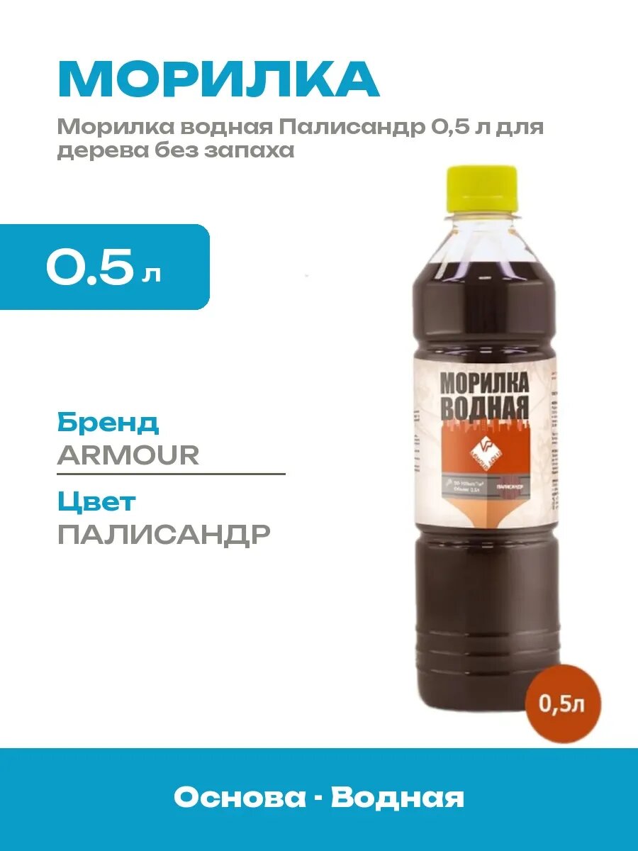 Декоративное покрытие для дерева Палисандр 0,5 л водное