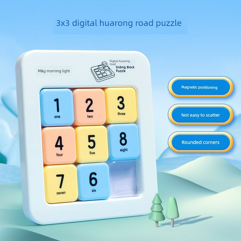Начальный магнитный пазл 3x3 для детей 3-5 лет, обучающая игрушка, компактные размеры