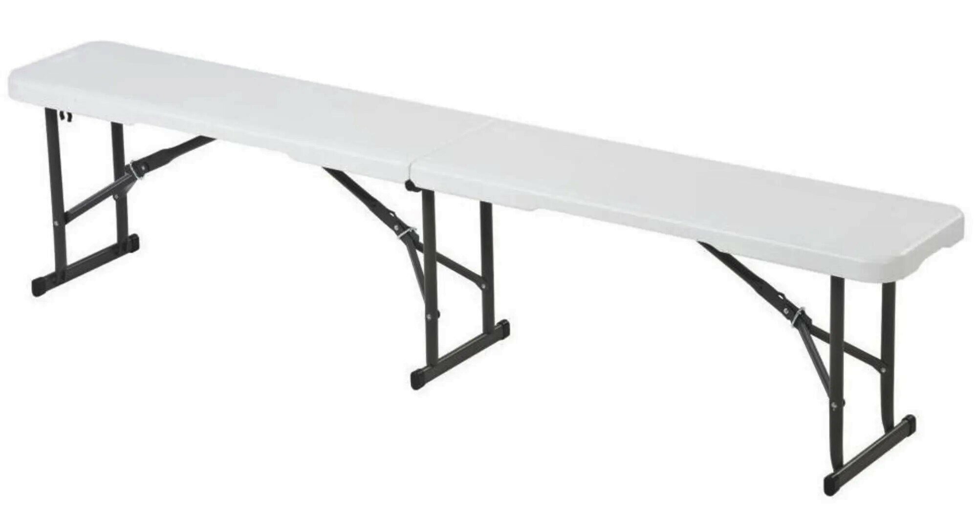 Скамья садовая туристическая 183x29x42 см, материал сидений - пластик, каркас из стали, незаменима для дачи, сада, кемпинга и просто поездок на природу, складывается в виде чемодана для удобства хранения и транспортировки