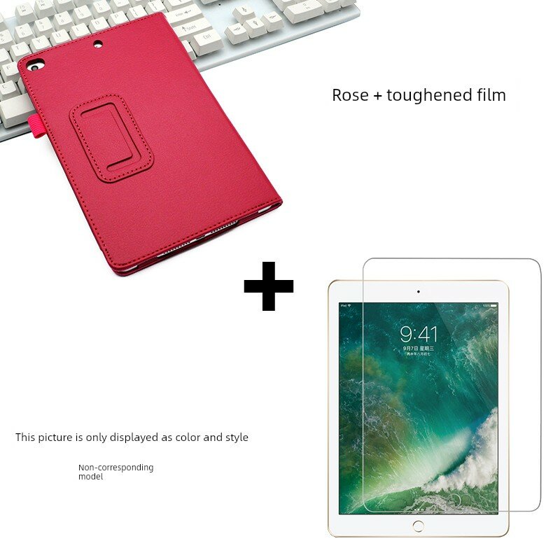Премиум кожаный чехол с закаленным стеклом для планшета Xiaomi Mi Pad 1 7,9 дюйма - магента