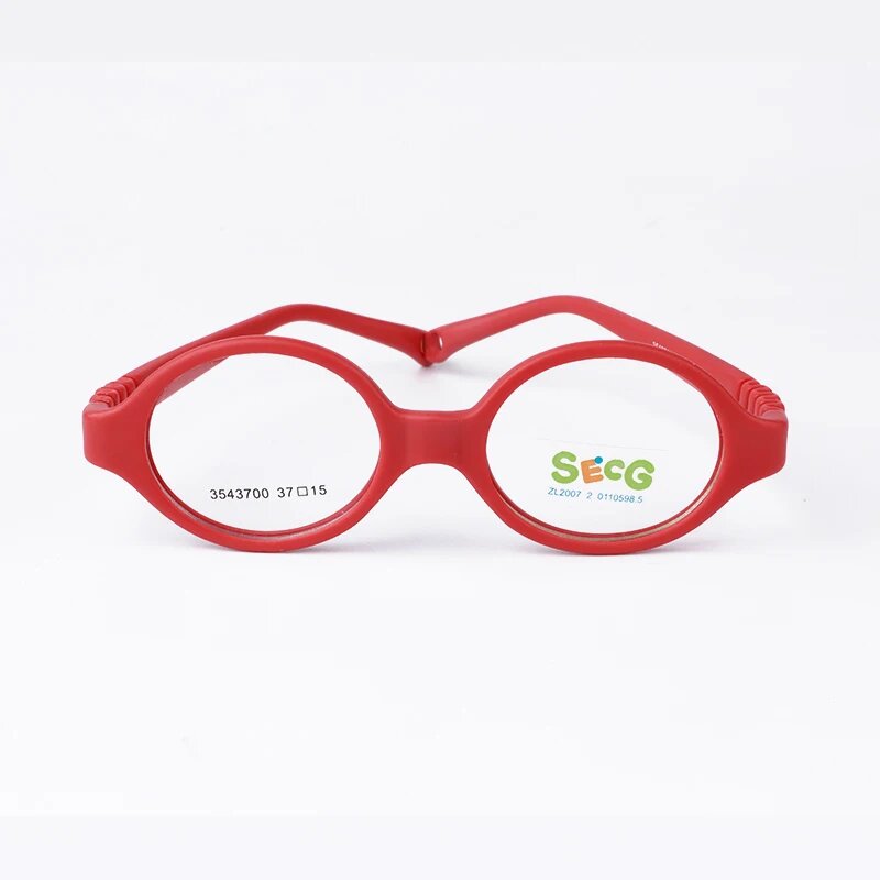 SECG круглые детские очки TR90 пластик C8, Красный