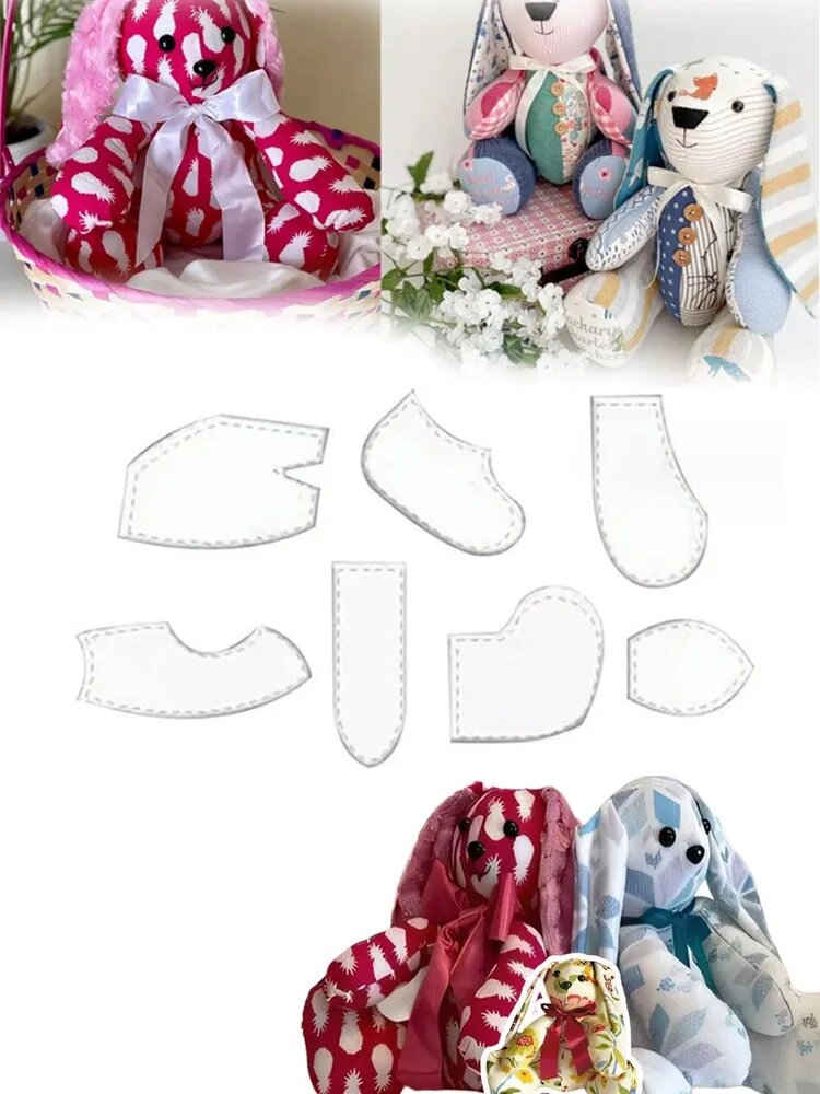 Шаблоны для шитья, изготовление кроликов, многоразовые шаблоны для поделок