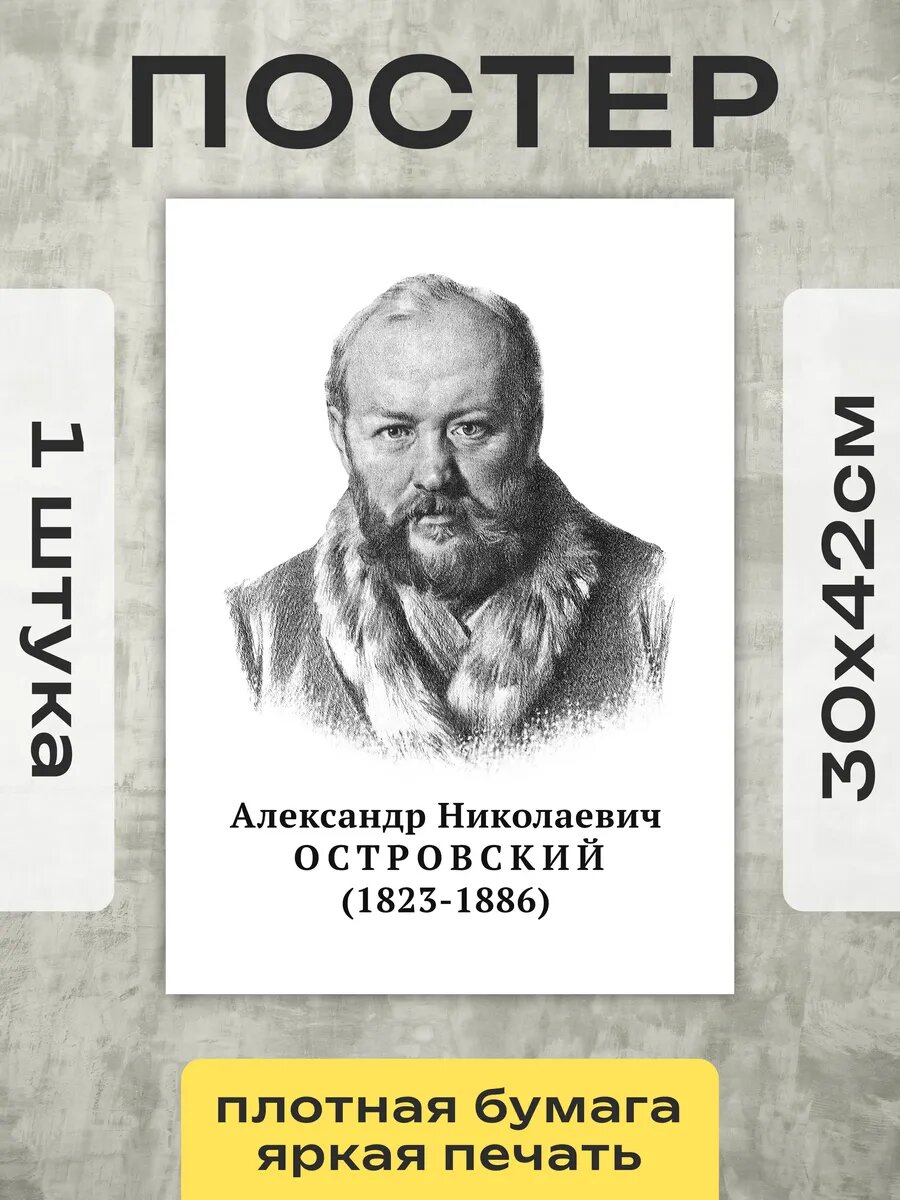 Плакат портрет Александр Островский