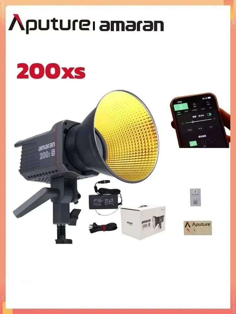 Aputure Amaran 200x-S Светодиодный видеосвет, 200 Вт, двухцветный, 2700K-6500K, крепление Bowens, непрерывный свет, управление через Bluetooth-приложение