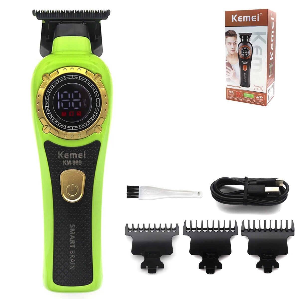 Kemei KM-999 триммер для волос Green-Box
