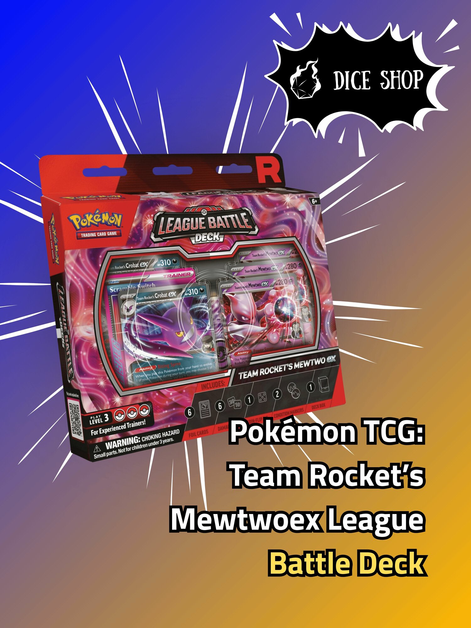 Покемон ККИ: Team Rockets Mewtwo ex League Готовая колода