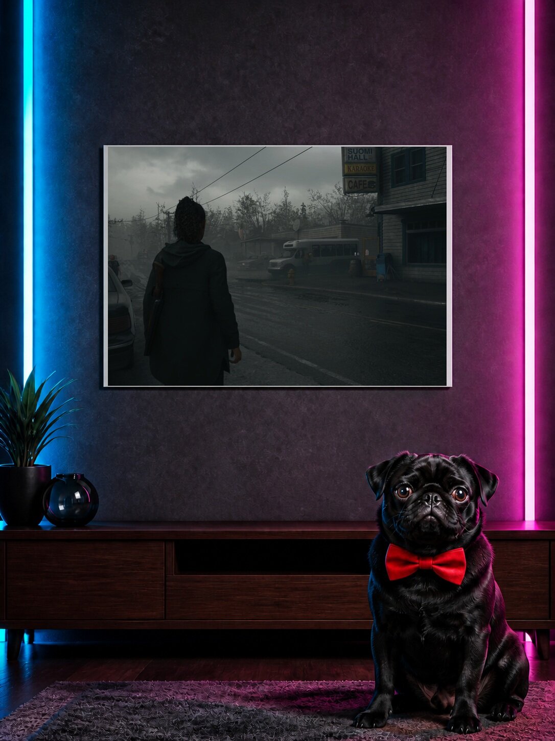 Плакат Alan Wake — фантастическая игровая сцена A3