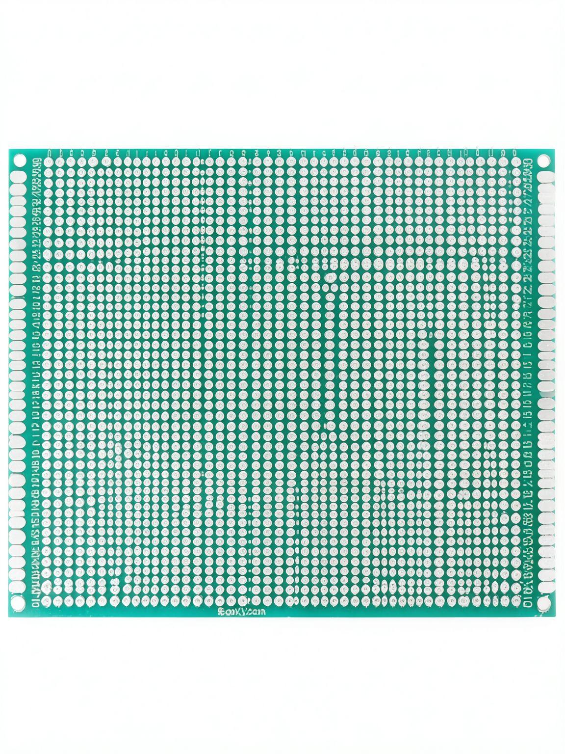 Двусторонняя макетная плата 8x12 см, зеленая, для прототипирования