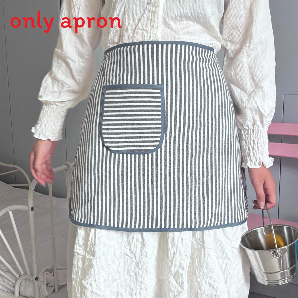 Фартук из хлопковой ткани для кухни и рукоделия с антипятновым дизайном серый