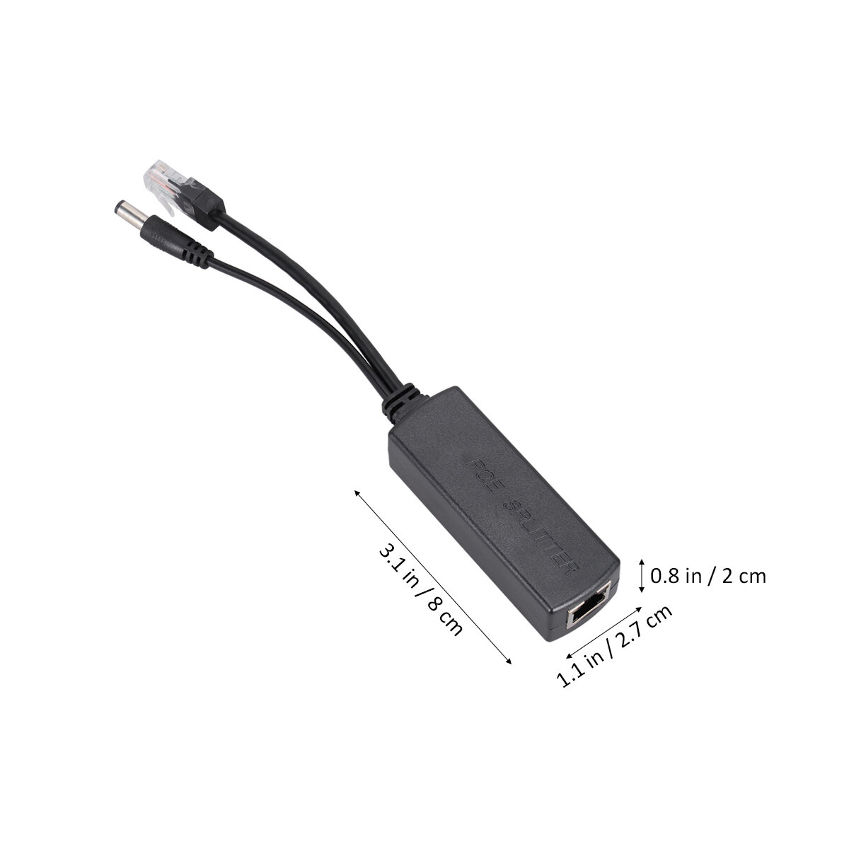 Разделитель PoE 12V 2A для IP Камер Чёрный Размер 80 * 27 * 20 Mm