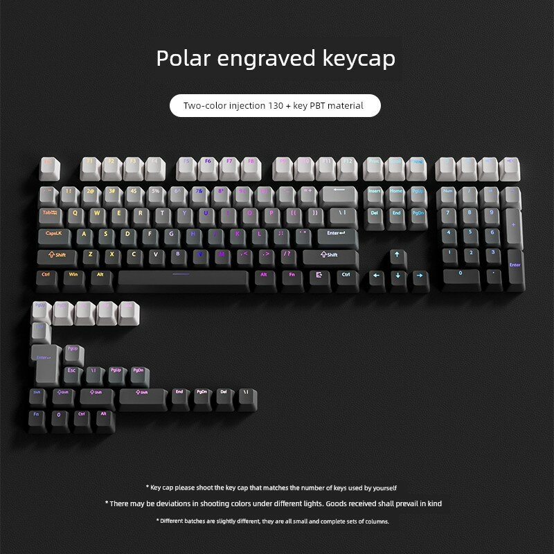 Высота OEM PBT светодиодные градиентные клавиши с рисунком «Миднайт» 130+ клавиш