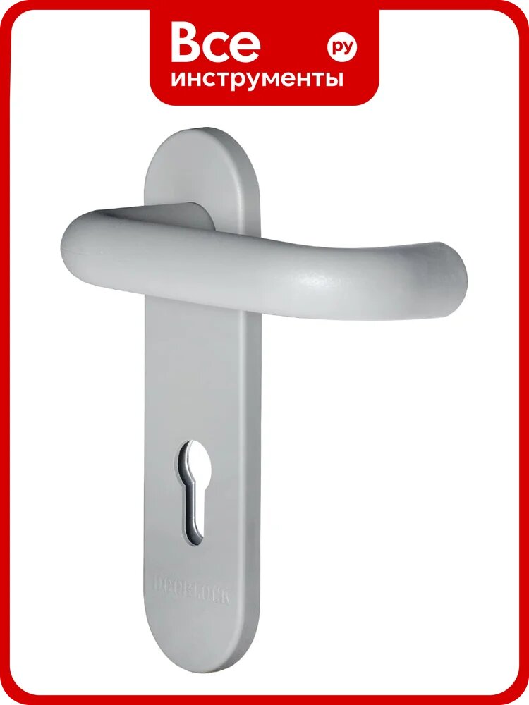 Гарнитур для пожарных дверей DOORLOCK V S38KP/F G PZ72 серия Variant, на короткой накладке, серый, подпружиненная, А=47-75мм 79053