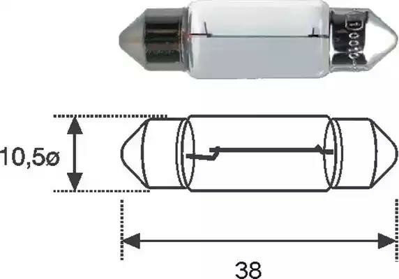 MAGNETTI MARELLI C5W 12 Лампочка C5W 12V-5W (SV8,5-8) - Standard 009418100000 Magneti Marelli
