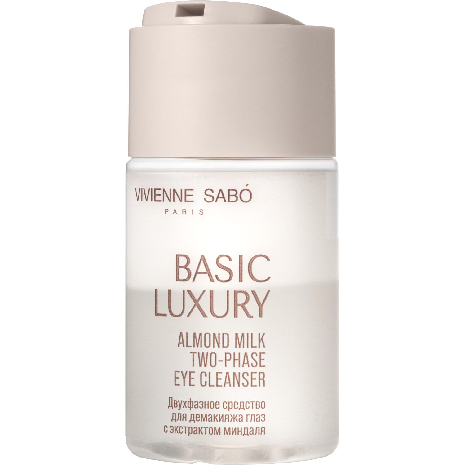 Двухфазное средство для демакияжа глаз с миндальным молочком Vivienne Sabo Basic Luxury, 100 мл