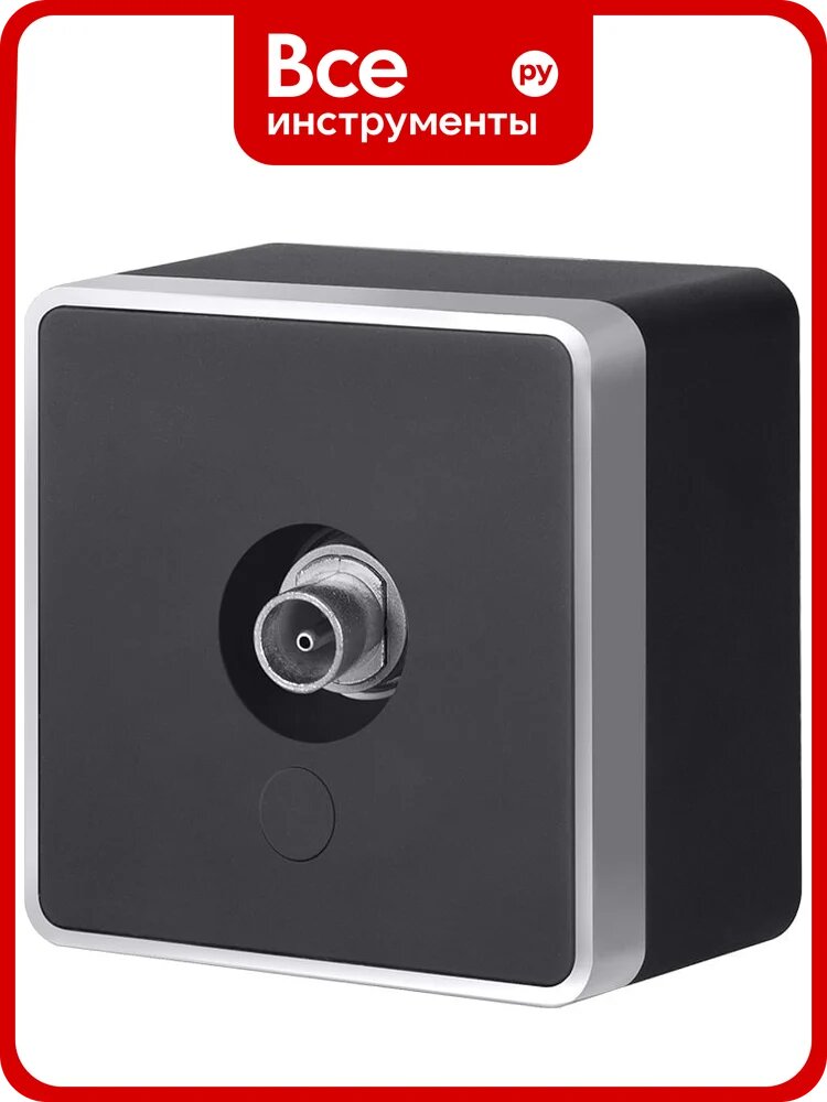 ТВ-розетка Werkel оконечная Gallant WL15-21-01 черный с серебром a039619
