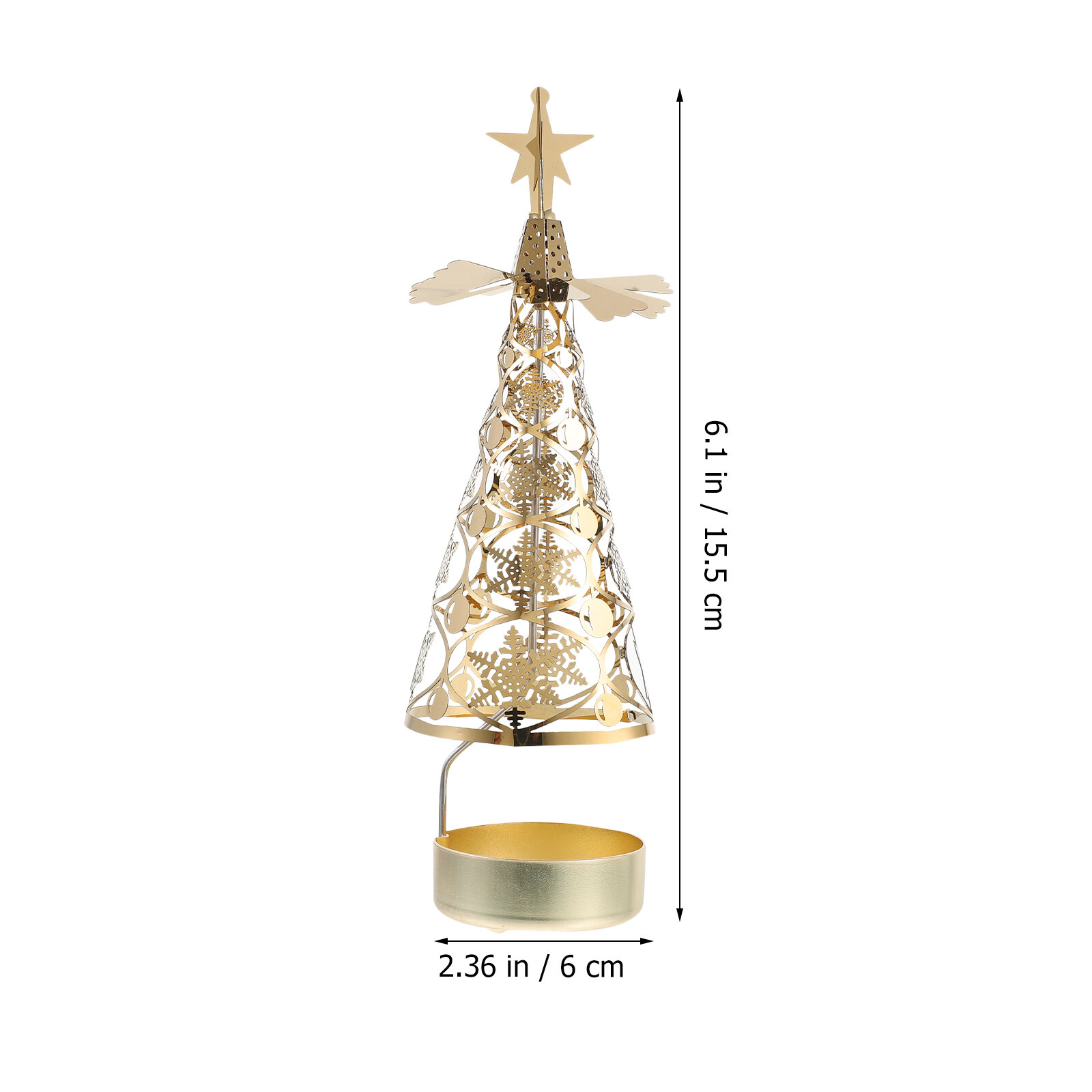Подставка Для Свечи В Форме Елки 1 Шт Golden 15.50X6.00X6.00Cm