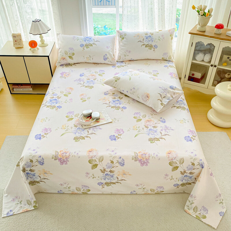 Простыня из грубого хлопка Цветочная сказка 230x270см, 1 шт, постельное белье для дома
