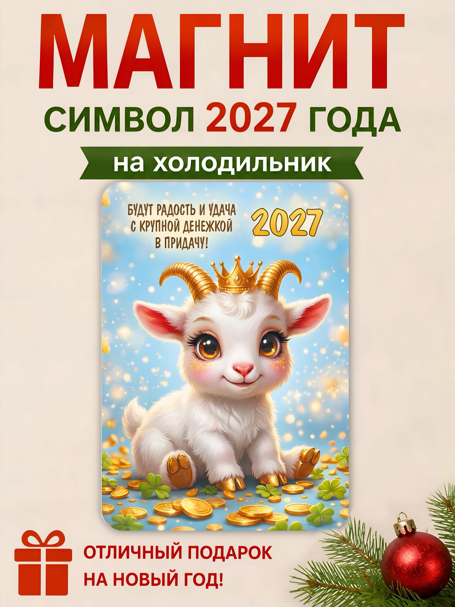 Магнит на холодильник Новый Год 2027