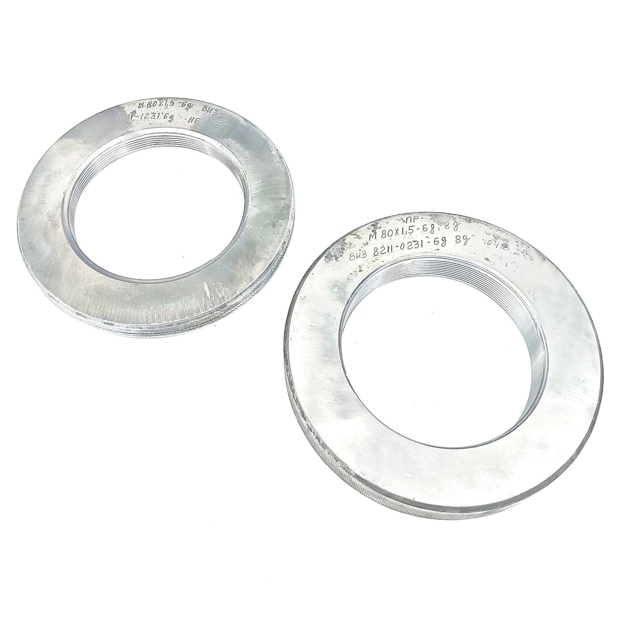 Калибр-кольцо резьбовое М80х1,5 (ПР 6g 8g НЕ 8g) (8211-0231/8211-1231)