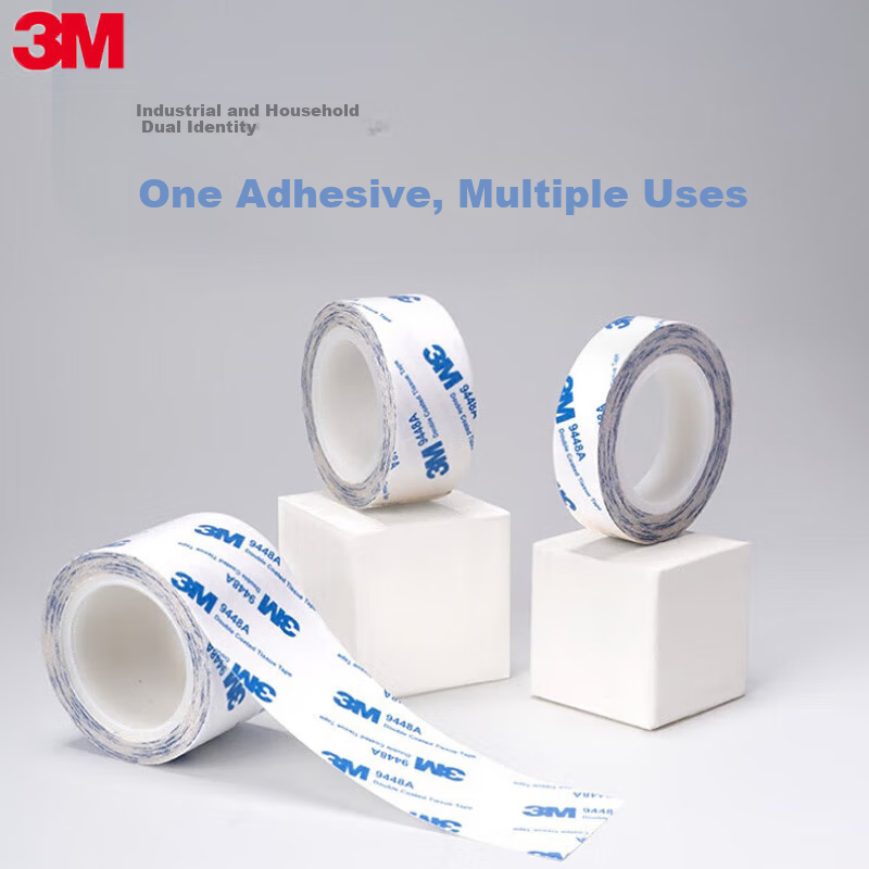 3M 9448A двухсторонний клей 35 мм x 10 м нетканая ткань с хлопковым клеем термостойкий прочный универсальный