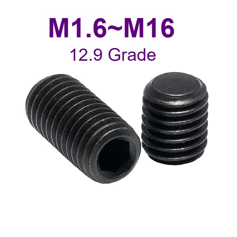 Установочные винты M1.6-M16 класс 12.9 черные M16-2pcs, 20mm