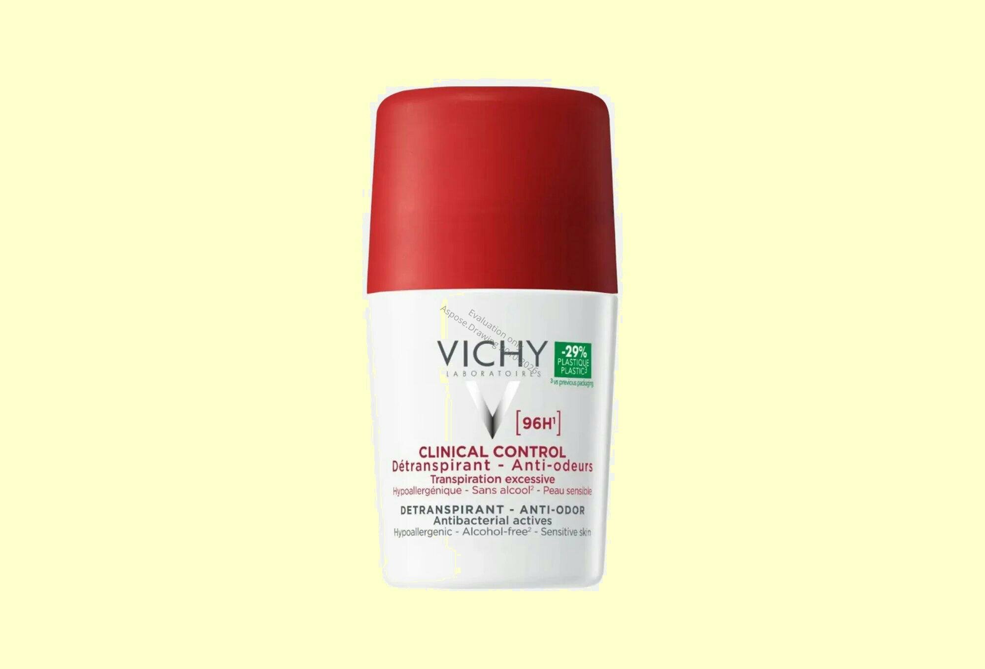Дезодорант Vichy Clinical Control, гипоаллергенный, для чувствительной кожи, шариковый, 50 мл