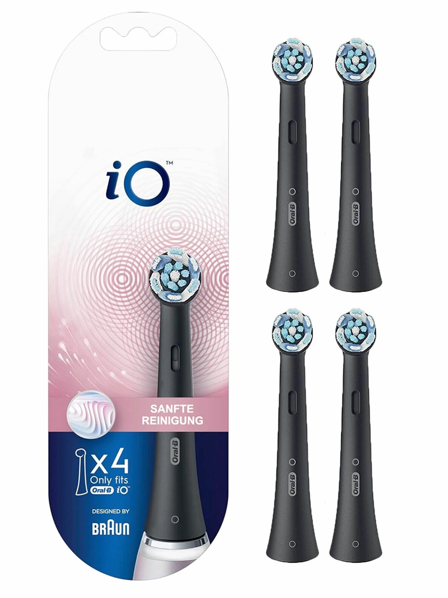 Oral-B iO Ultimate Clean Black 4 шт Насадки для электрической зубной щетки