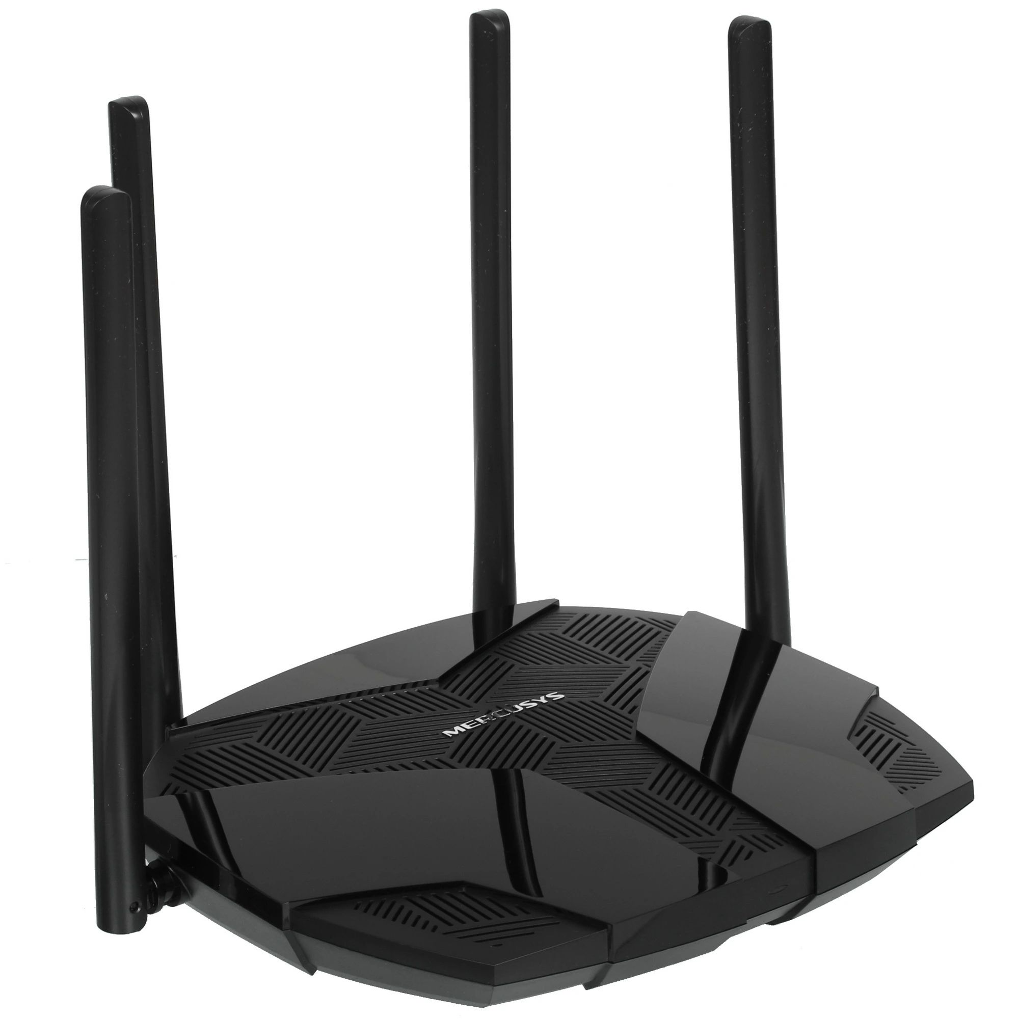 Роутер Mercusys MR80X, Wi-Fi 6 802.11ax 2976Мбит/с, 2.4+5ГГц, 3xGLAN, 1xGWAN чёрный
