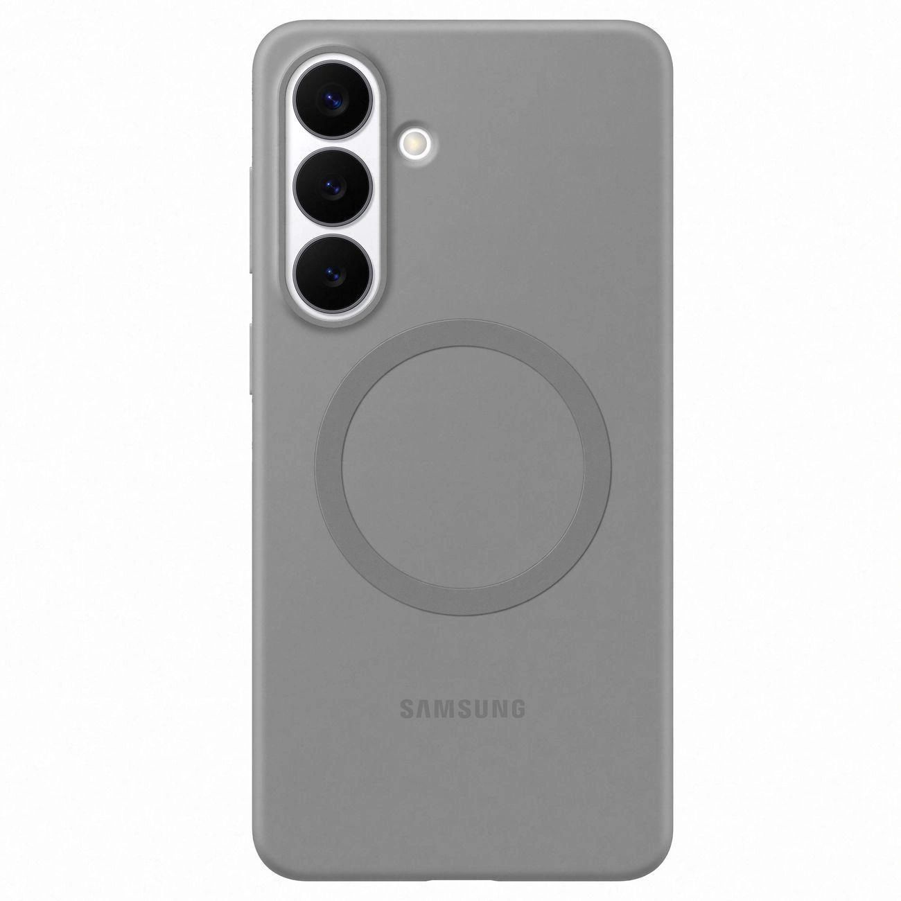 Чехол Samsung Silicone Magnet Case Galaxy S26+, серый