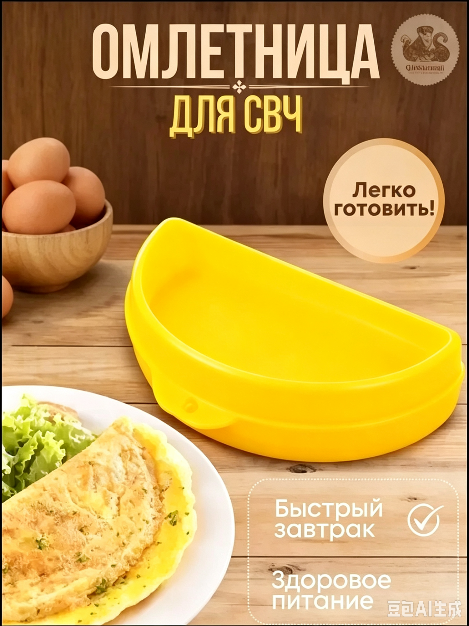 Полукруглая форма для микроволновки для приготовления яиц на пару, форма для омлета и омлетного рулета, 1 шт