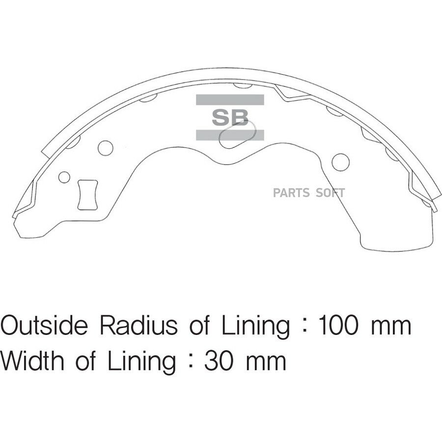 Колодки тормозные SANGSIN BRAKE /KK3702638Z/ Avella задн. бараб. SANGSIN BRAKE SA067 | цена за 1 шт