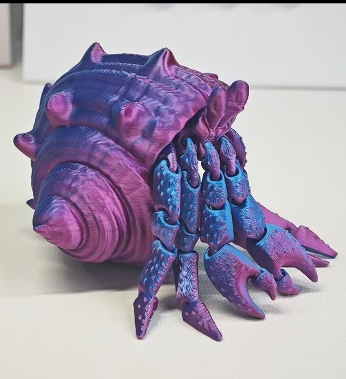 3D-печатная модель краба-отшельника, игрушка для снятия стресса, для детей
